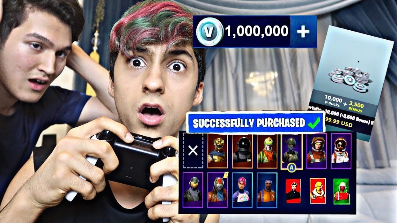 Kid Spends $1000 on FORTNITE BATTLE ROYALE with Best Friend Credit Card ...