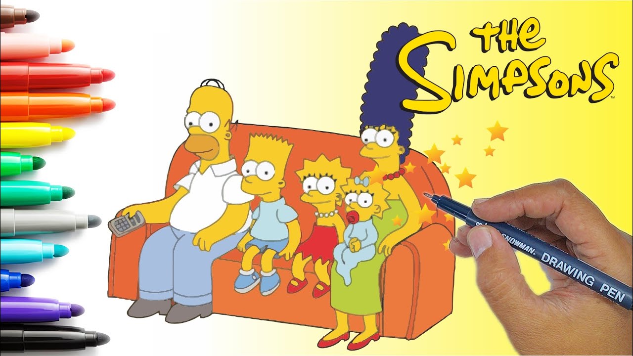 How To Draw Simpsons Family (Step By Step) - YouTube