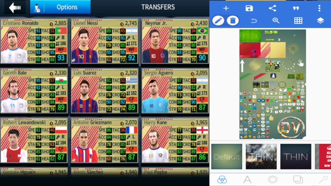 How to create Dream League Soccer 2018 Player Card - YouTube