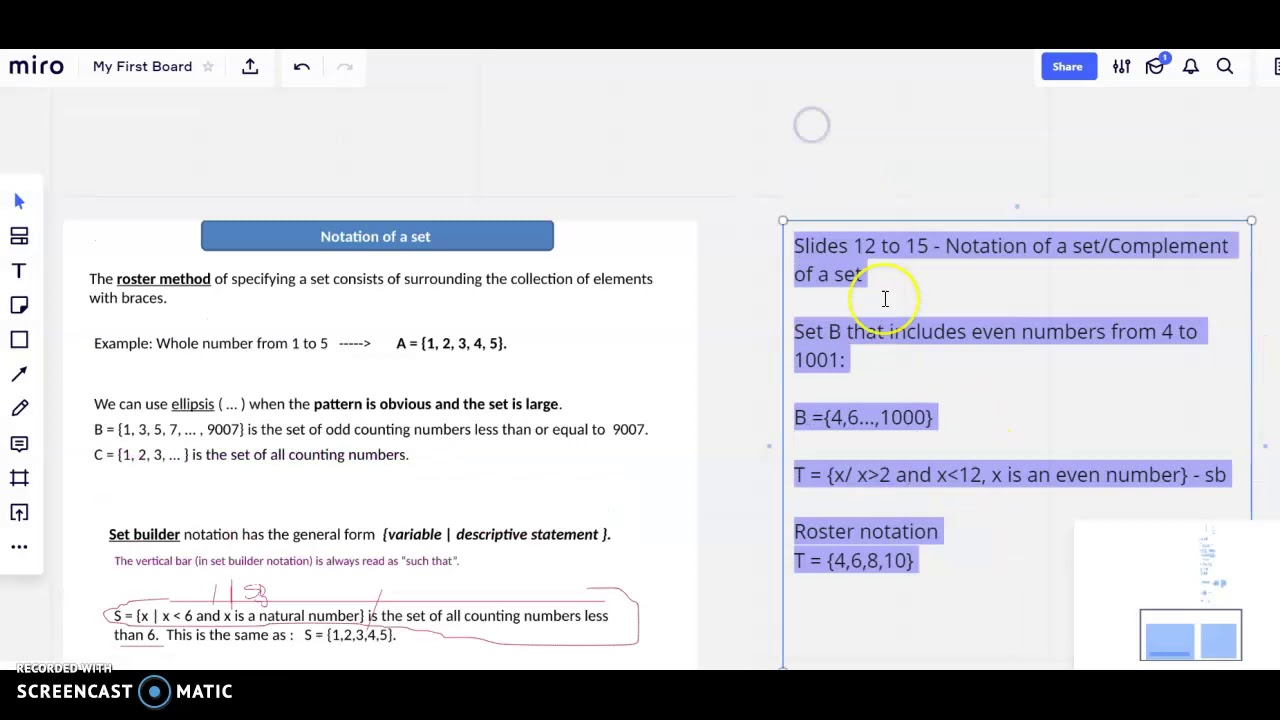 Sets - set builder and roster notation - YouTube