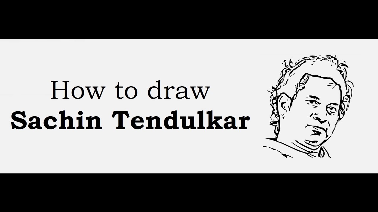 How to draw Sachin Tendulkar face sketch drawing step by step - YouTube