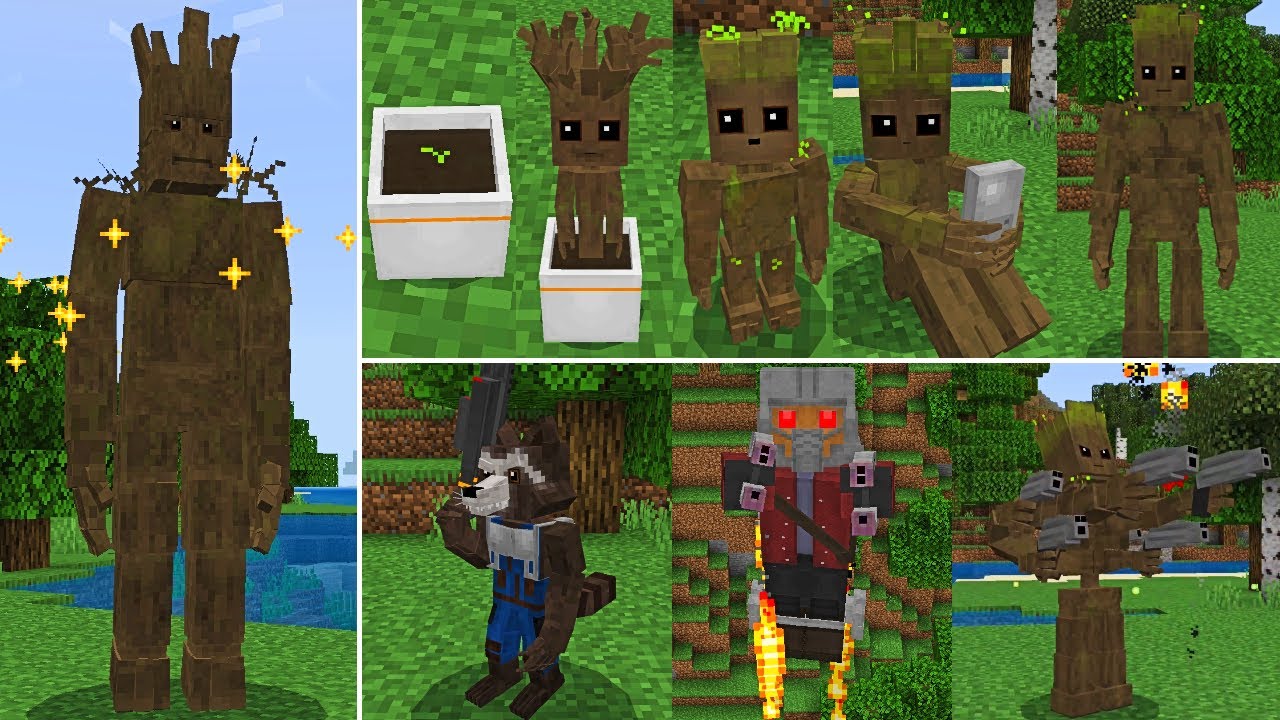 Addon de Groot para Minecraft PE || I Am Groot MCPE - YouTube