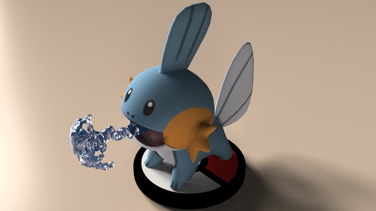 Mudkip uses new water gun. - YouTube