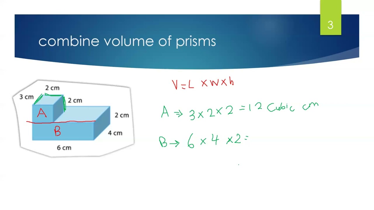combine volume of prisms - YouTube