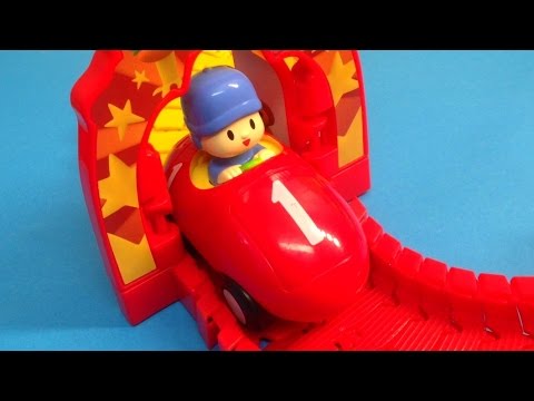 Pocoyo Super Circuit Race Track Baby Toys and Surprise Eggs - YouTube