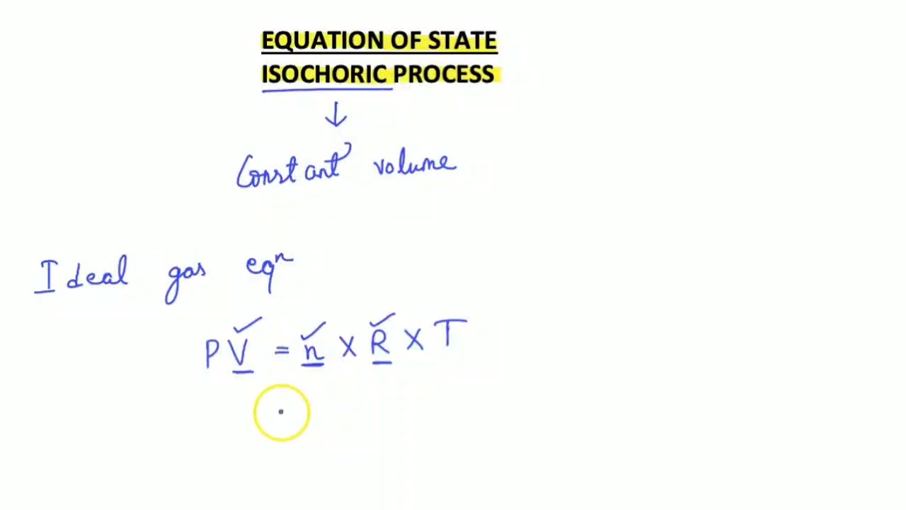 equation of state isochoric process || thermodynamics || physics ...
