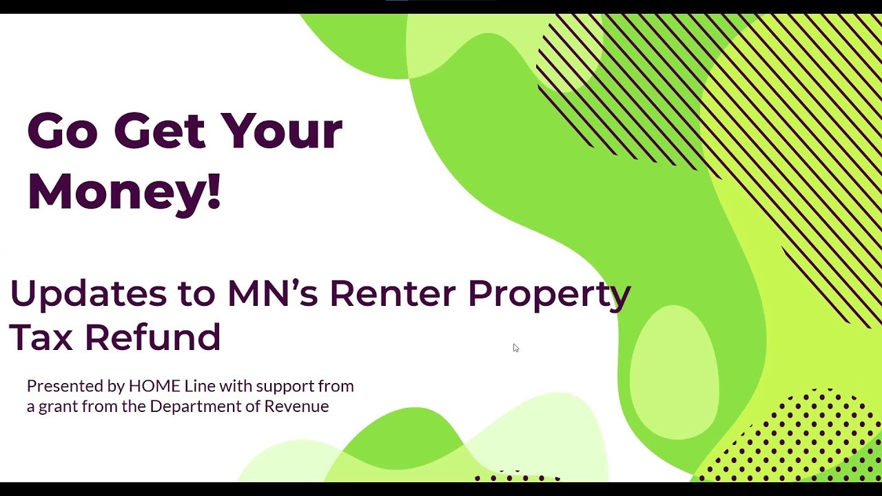 Go Get Your Money! Updates to MN's Renter Property Tax Refund (Renters ...