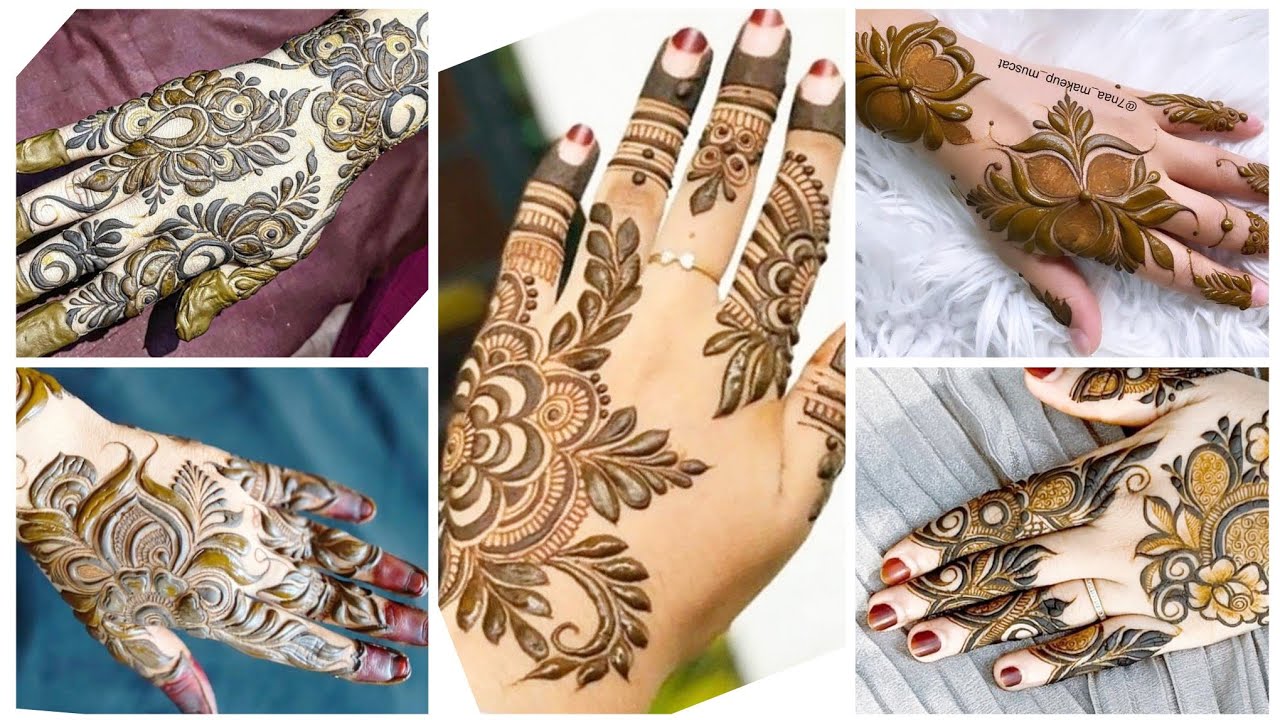 Bold mehndi design // khafeef mehndi design // leaf mehendi design ...