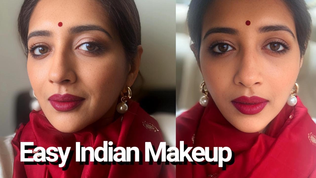 Easy & Glamorous Indian Makeup | Sreenanda Shankar - YouTube