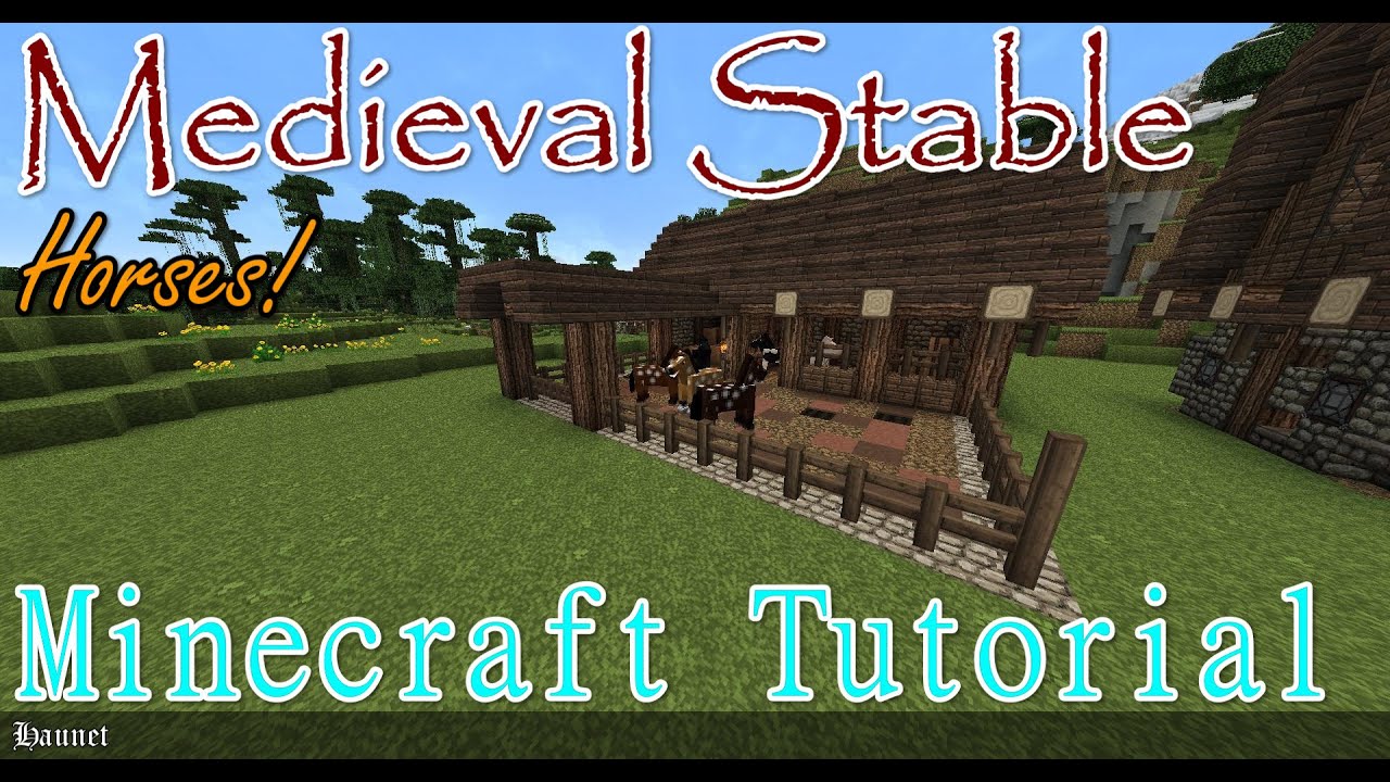 Medieval Stable (Horses) - Minecraft Tutorial (17x17) - YouTube