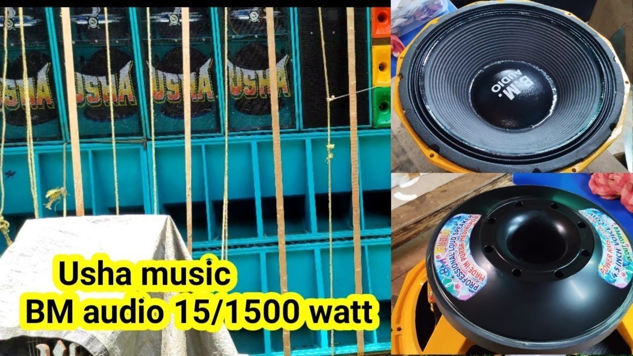 Usha music mirja pur se egra purba medine pur Use BM audio speaker 15/1500 watt - YouTube
