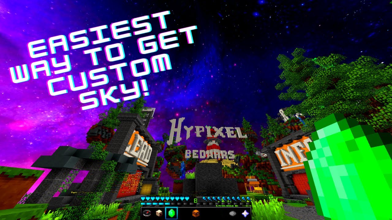 TUTORIAL:Fastest Way To Get Custom Sky In Minecraft - YouTube