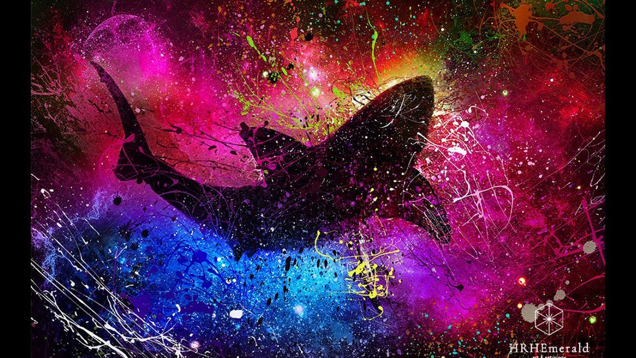 🦋 PAINTING "MOON SHARK" • ARTIST EMERALD • SEASCAPE • HRHEmerald 🦋 ...