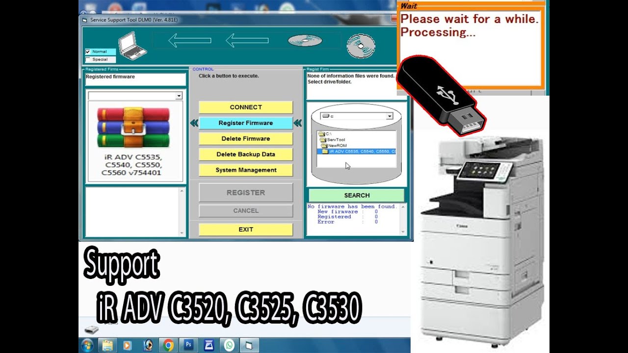 Firmware Canon iR ADV C3520, C3525, C3530 Series || SST Firmware - YouTube