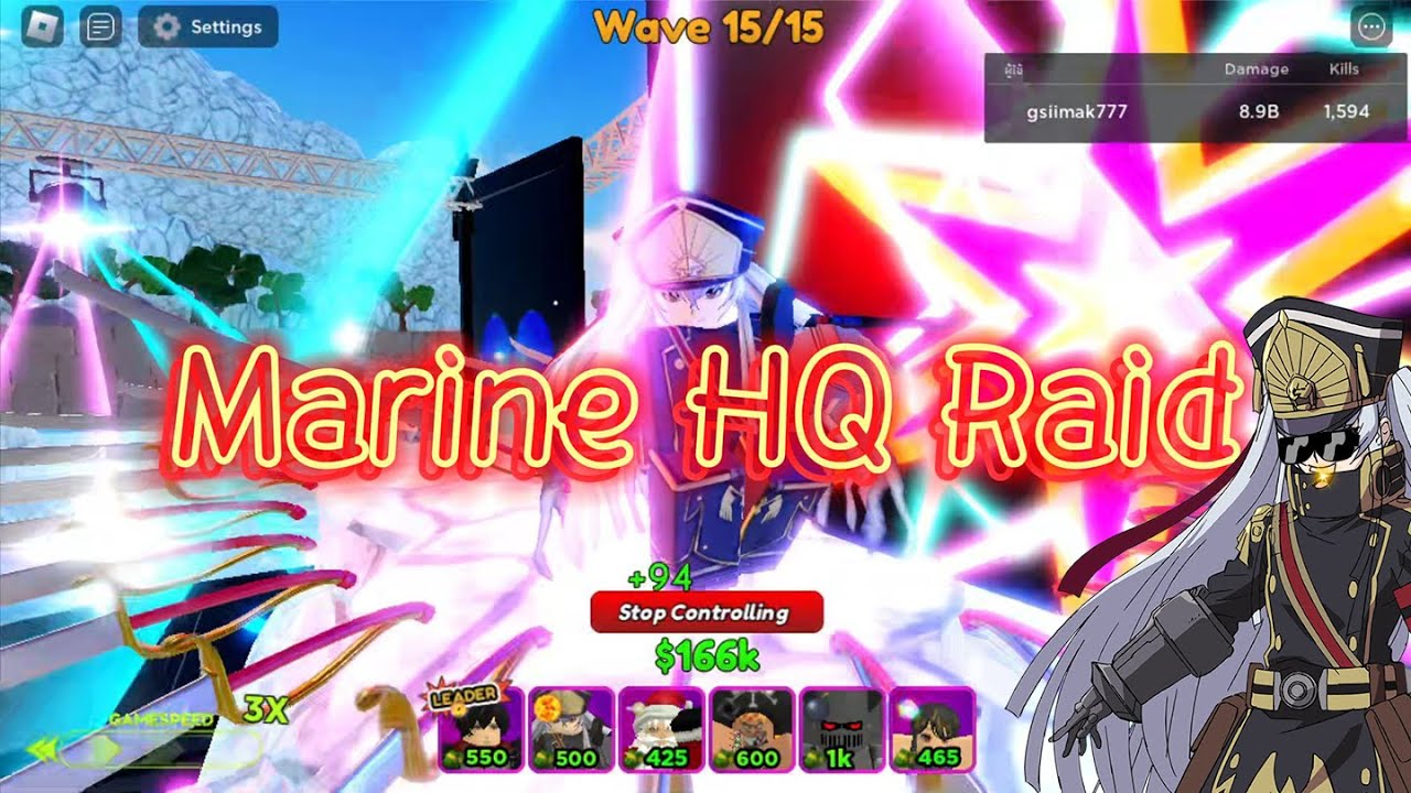 Marine HQ Raid feat. 6Star Military Princess (Altair) | All Star Tower ...