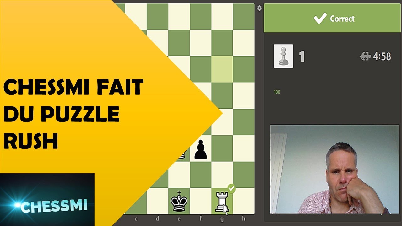 ChessMi fait du puzzle rush sur chess.com - YouTube