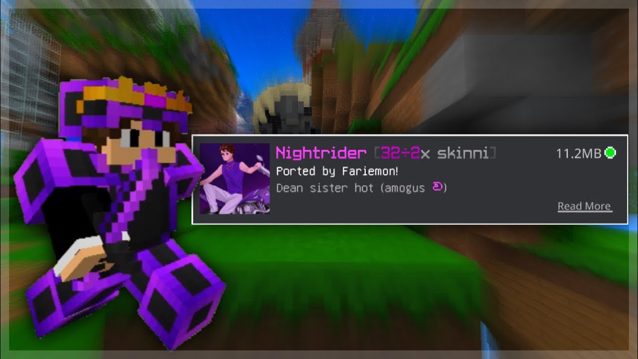 Nightrider 16x (Wemmbu 30k) MCPE PVP TEXTURE PACK - YouTube