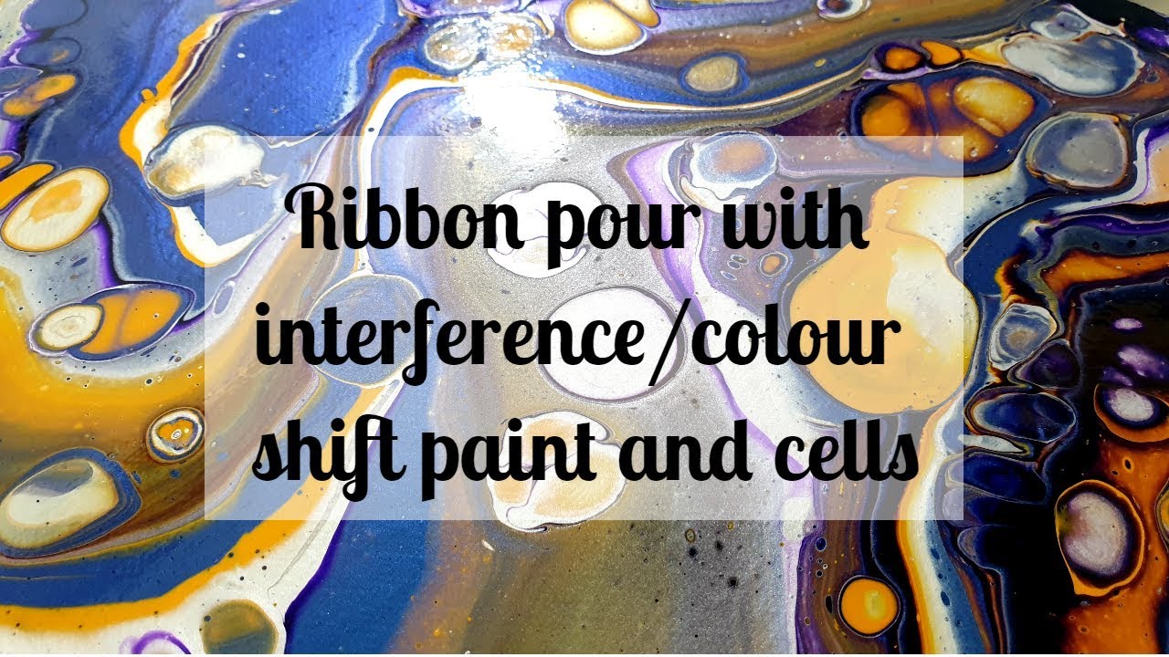 156 - Acrylic Pour - Wandering Ribbon Pour with Interference Paint ...