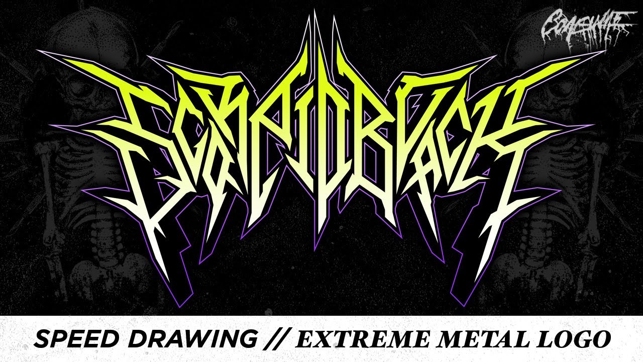 Speed Drawing // Extreme Metal Logo - Scorpio Black - YouTube