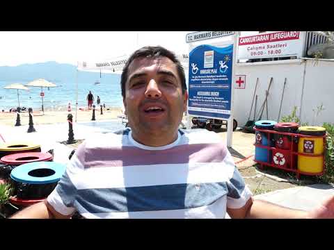 #marmaris ENGELSİZ PLAJ DENİZLE BULUŞTURDU