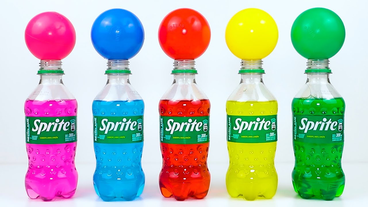 Oddly Satisfying l How to make 5 Rainbow sprite Bottle with Beads Balls ...