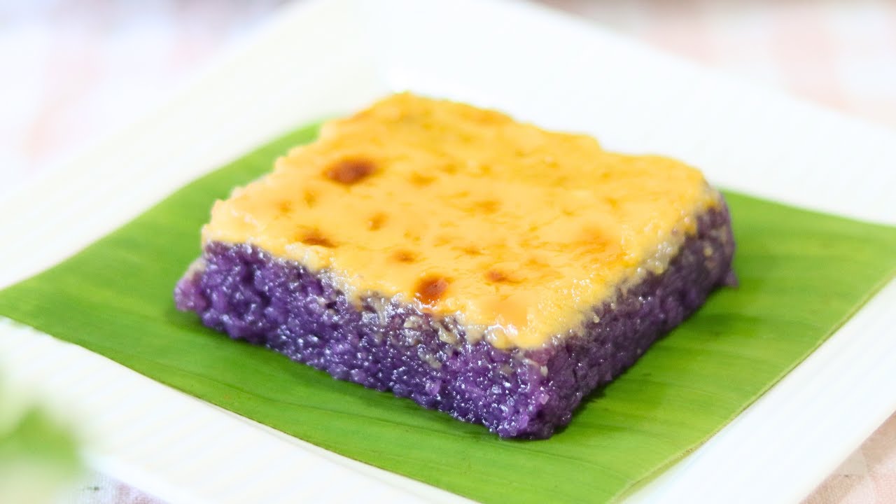 UBE BIKO with Creamy Yema Topping & Ube Haleya (Jam) - YouTube