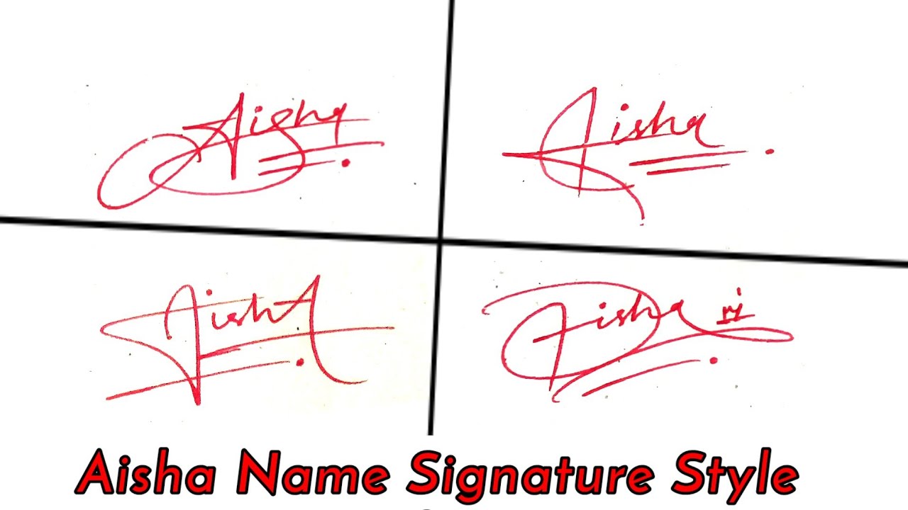 Aisha name signature 😱 next turn your 👇🏻 comment | Aisha name signature ...
