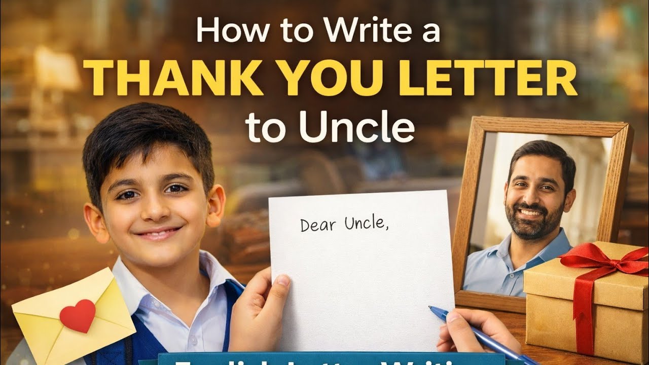 How to Write a Thank You Letter to Uncle | English Letter Writing (Best ...