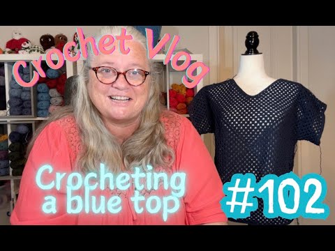 #102 #crocheting a dark blue top - YouTube