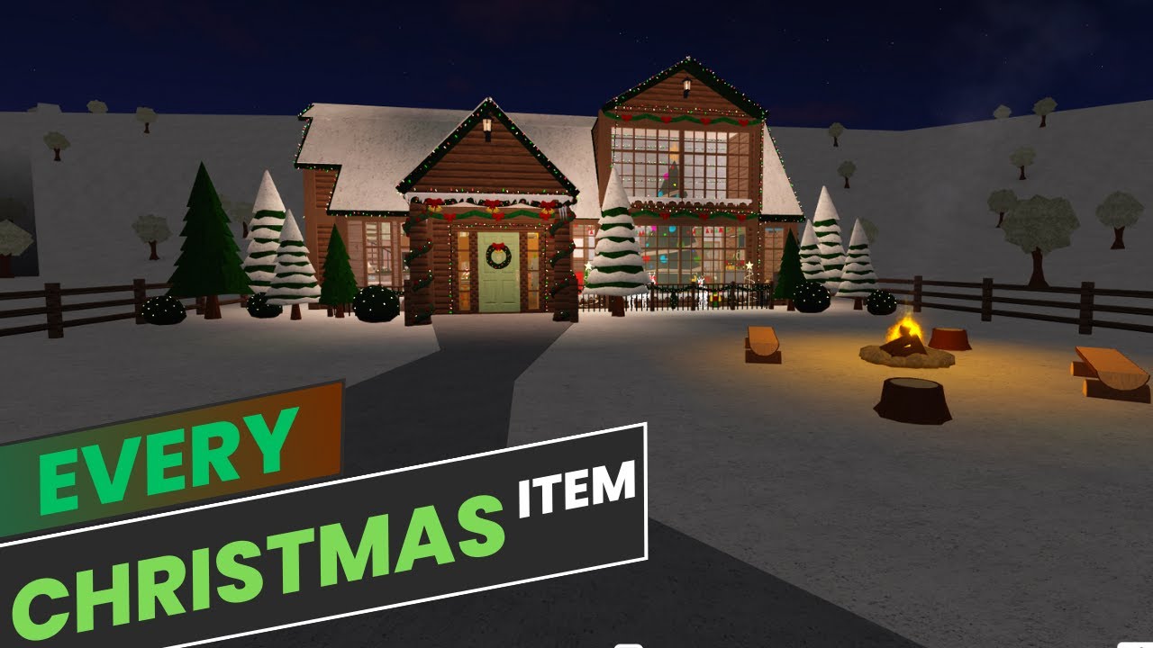 BLOXBURG - Christmas build - EVERY CHRISTMAS ITEN - YouTube