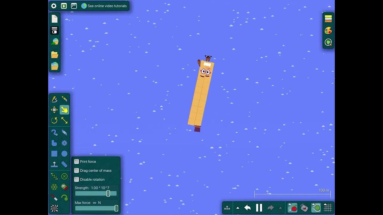 Algodoo Numberblocks 100000 makes a master plan to kill the Numberblocks - YouTube
