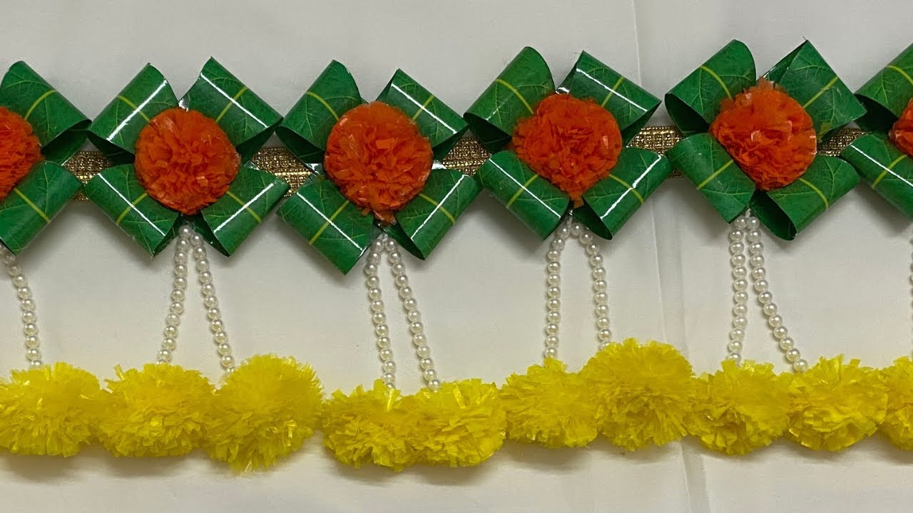 Dussehra & Diwali Home Decoration Ideas | Easy & Quick Mango Leaf Toran ...