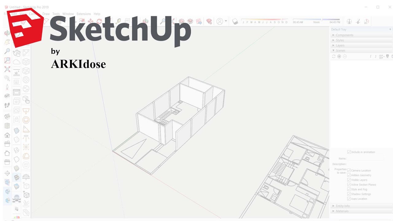 Paano maglagay ng dimensions sa SketchUp model l ARKIdose - YouTube