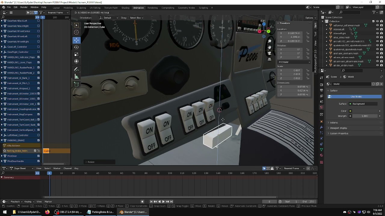 MSFS Aircraft Development Part 09 ParkingBrake & LandingGear Levers ...