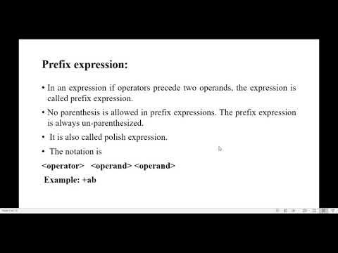 Data Structure Session 18 Infix, prefix and postfix notation - YouTube