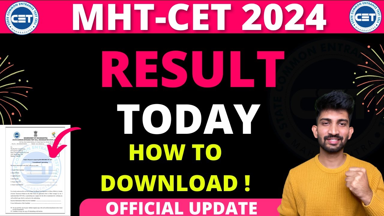 How to Check MHT-CET Results 2024 | MHTCET 2024 RESULTS Official Update - YouTube