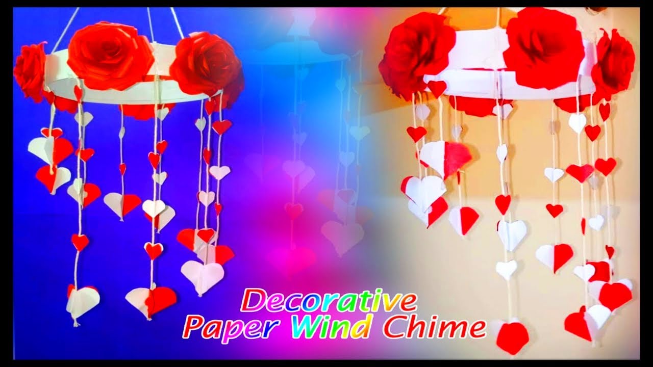 How to make wind chime out of paper | Make wind chime using paper ...