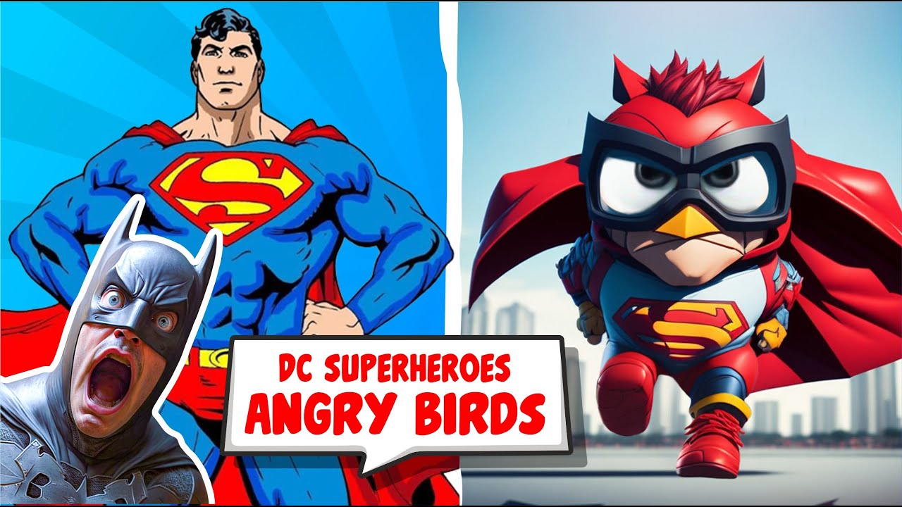 😍 Justice League but ANGRY BIRDS 😍 DC Superheroes Part 1 - YouTube