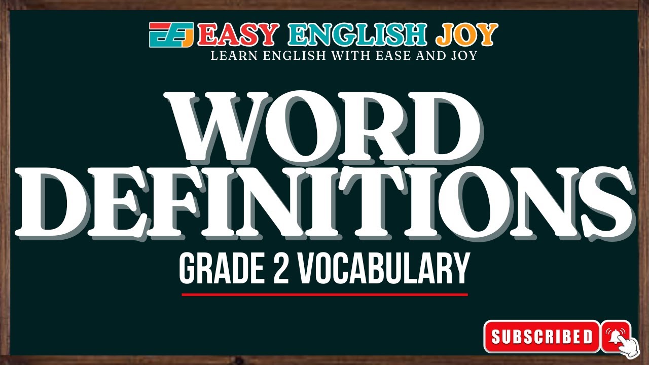 Word Definitions || Grade 2 Vocabulary - YouTube