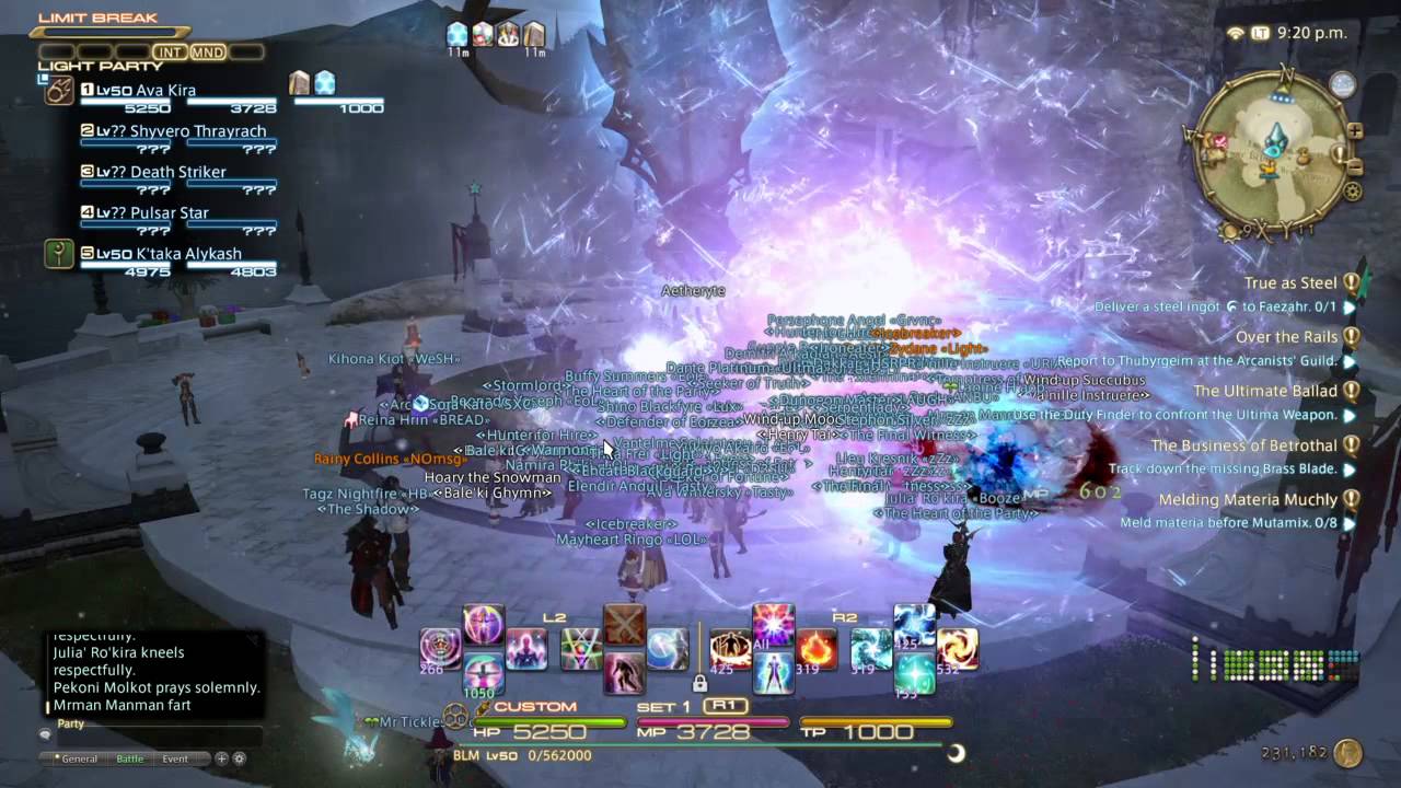 FINAL FANTASY XIV: Vigil for death of Player - YouTube