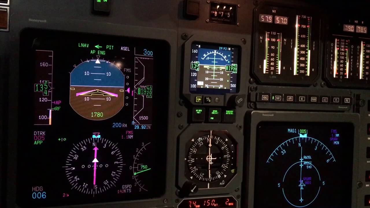WAAS LPV Approach UNS FMS & Primus 1000 # 11 Flight Safety Bravo Sim ...