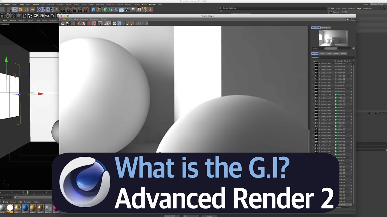 Global illumination's Detail Function&Option | Cinema 4D Advanced ...