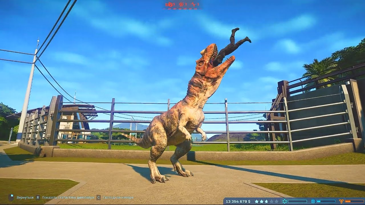 Ceratosaurus broke the fence Fencing breakthrough / Jurassic World ...