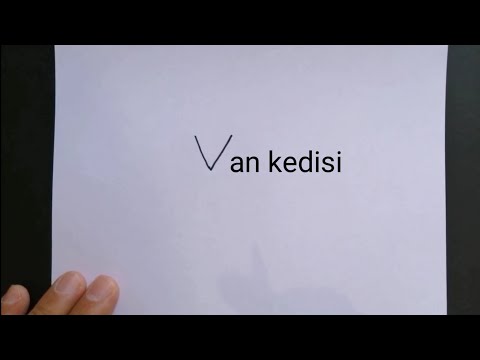 V'den Van Kedisi çizimi /Harfleri öğreniyorum /çocuklar için çizim ve boyama videoları