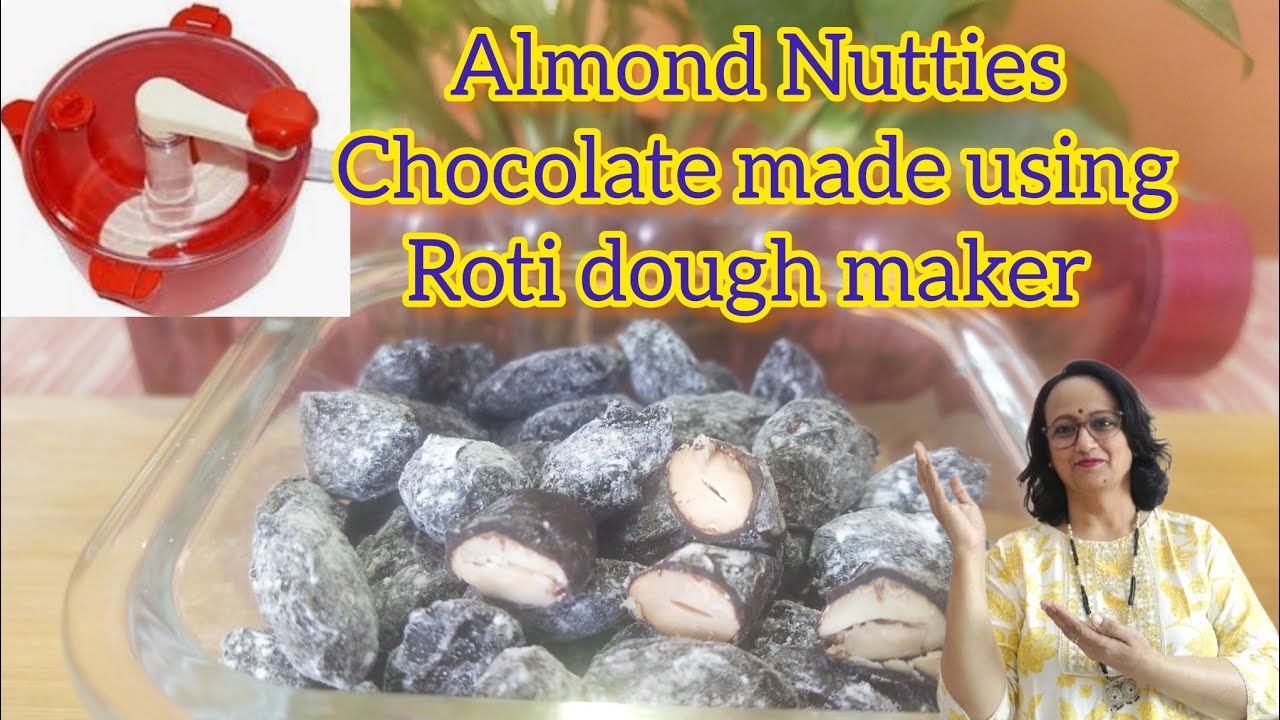 Chocolate Coated Almond Nutties made using Roti Dough Maker, Homemade ...