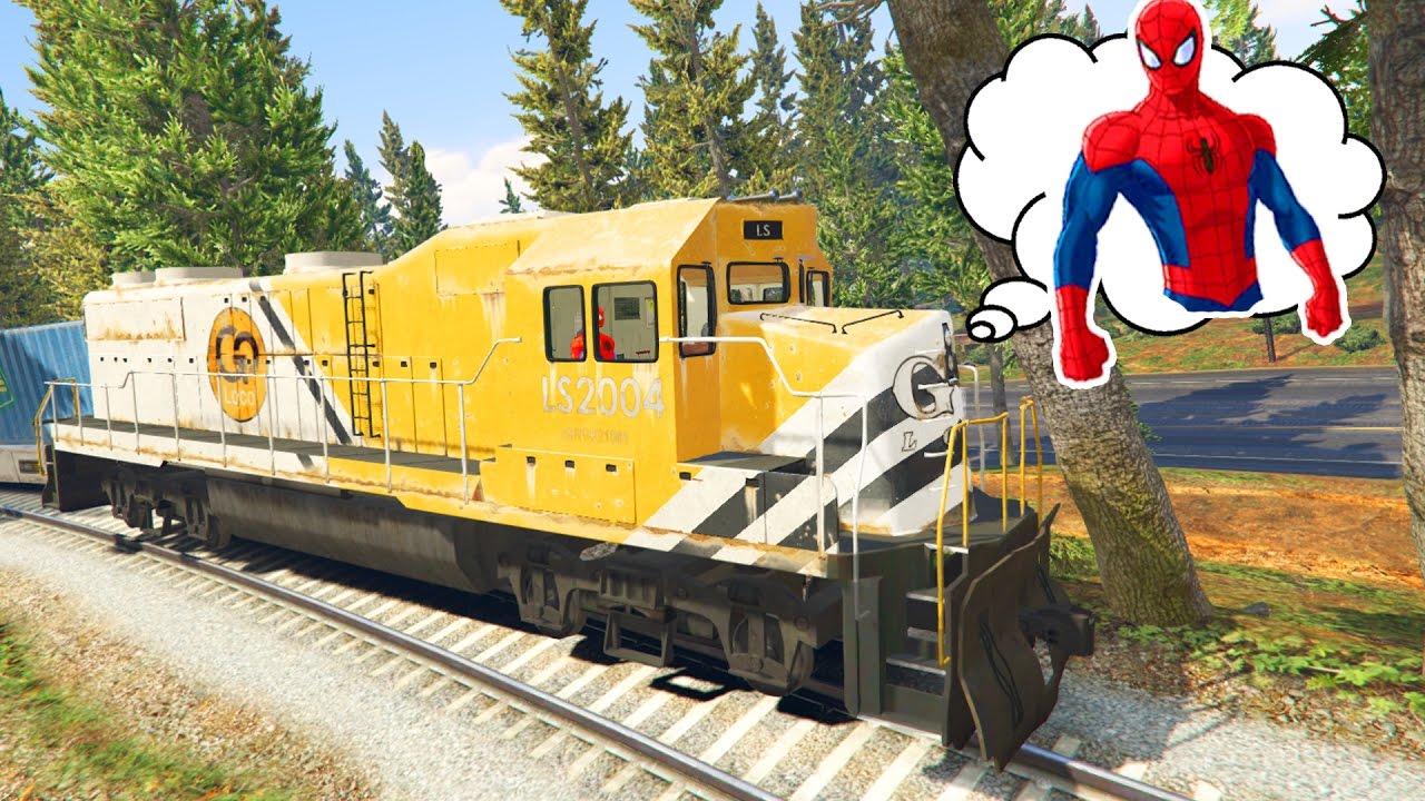Train Trouble | Trains Cartoon for Kids with Spiderman and Lightning ...