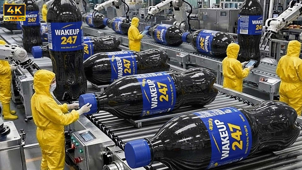 Inside the WAKE-UP 247 Factory: The WAKE-UP 247 energy drink production ...