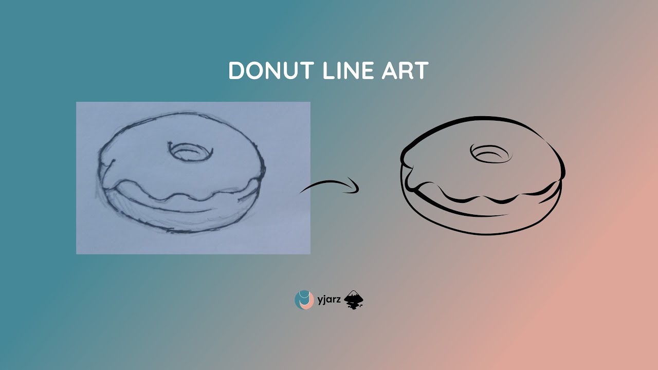 How to Make Donut (Line Art) Part 1 - Inkscape Tutorial #inkscape #donut #wacomtablet - YouTube