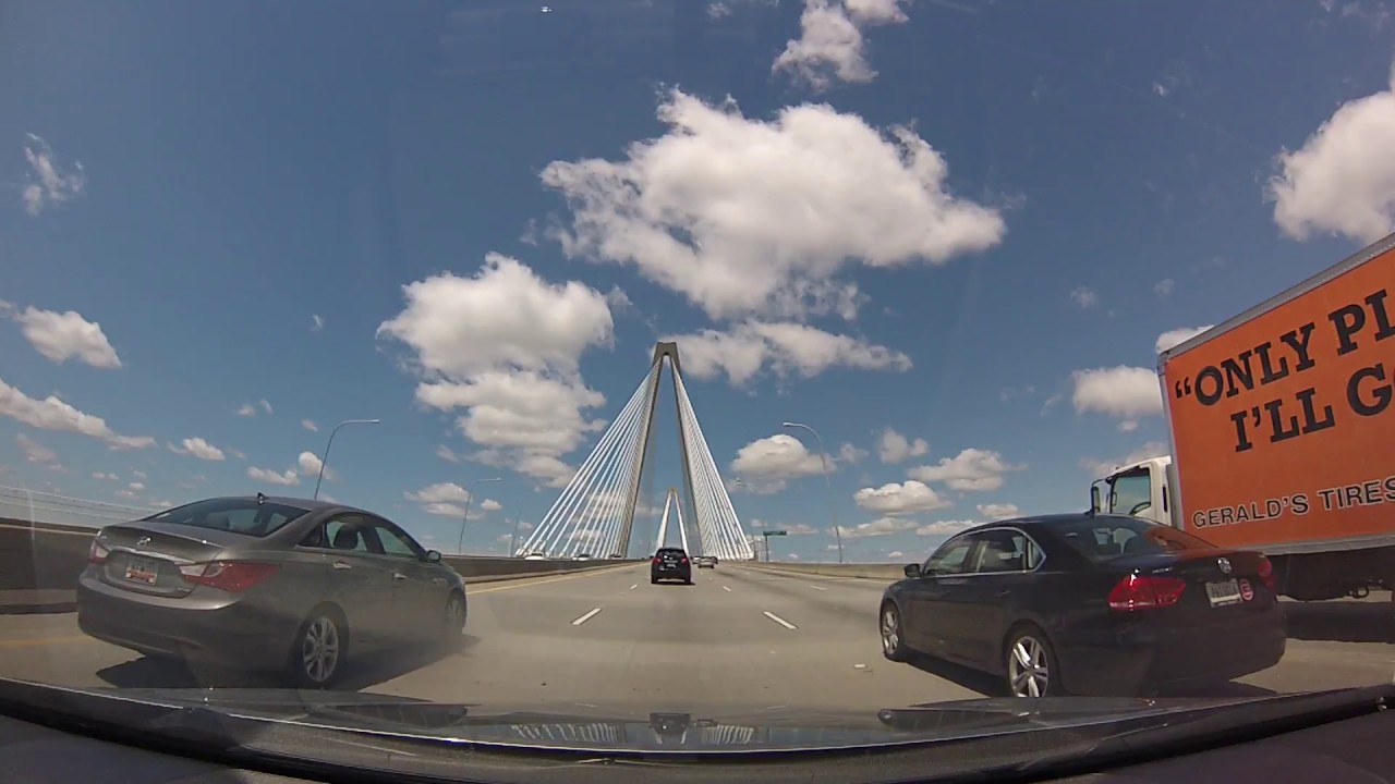 Gopro video of the Arthur Ravenel jr. bridge from Mount Pleasant over ...