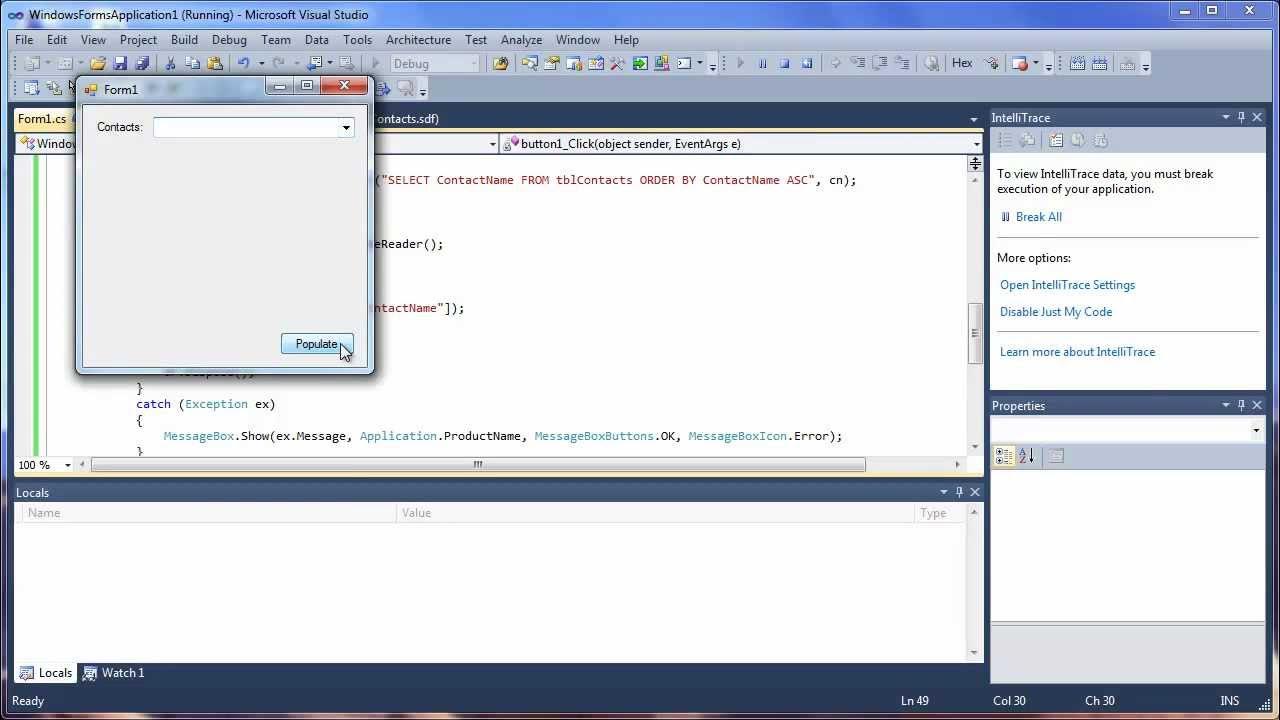 C# - Populate ComboBox control with data from database - YouTube